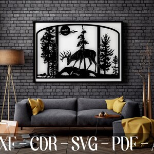 Deer Wall Decor Svg Cut File, Animal Dxf Files, Plasma Cut File, Wall ...