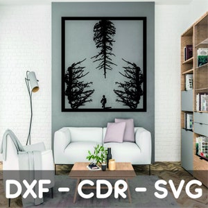 Human Tree Silhouette Svg Cut File, Animal Dxf Files, Plasma Cut File ...