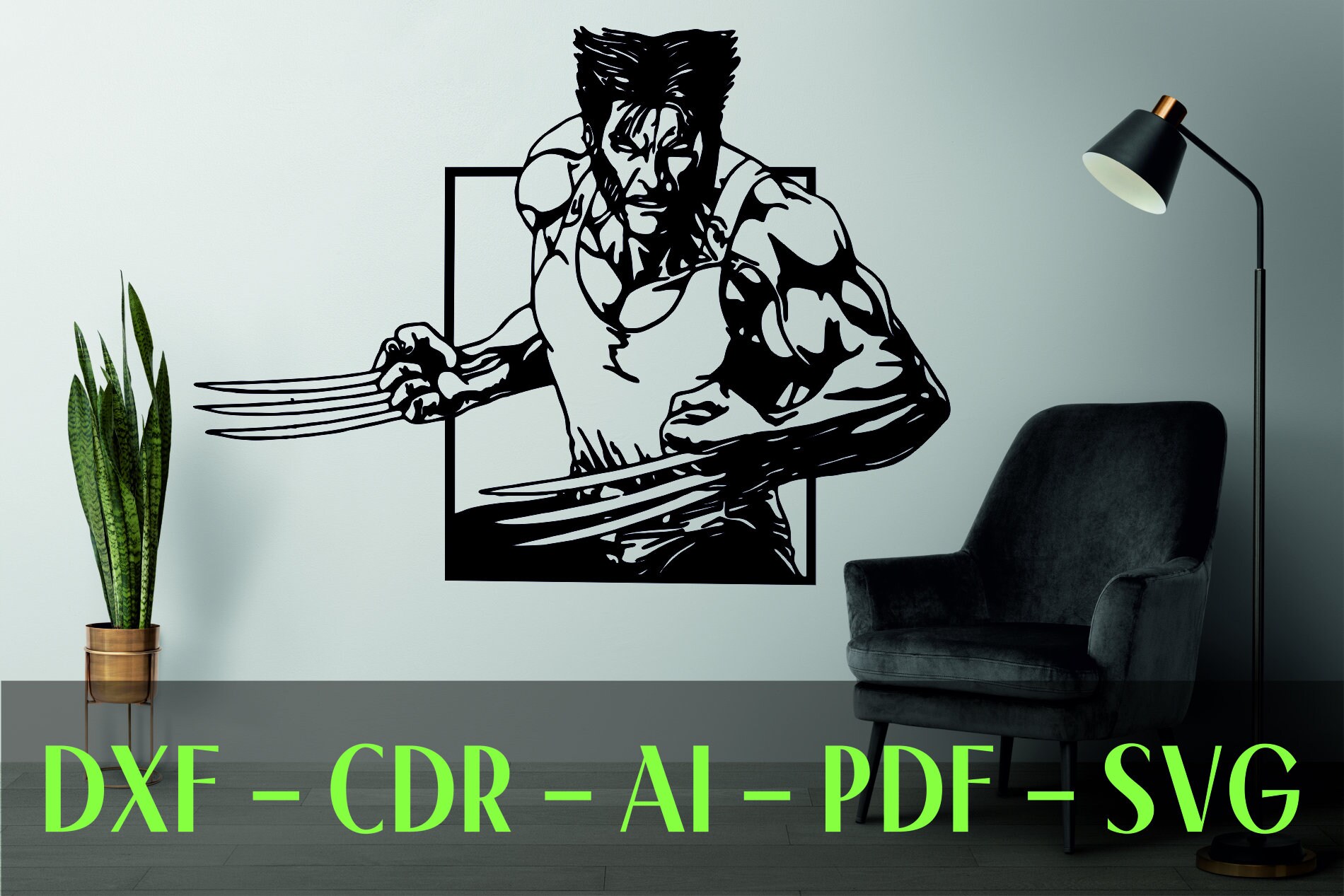 Wolverine Wall Art Svg Cut File, Human, Wolverine Dxf Files, Plasma Cut ...