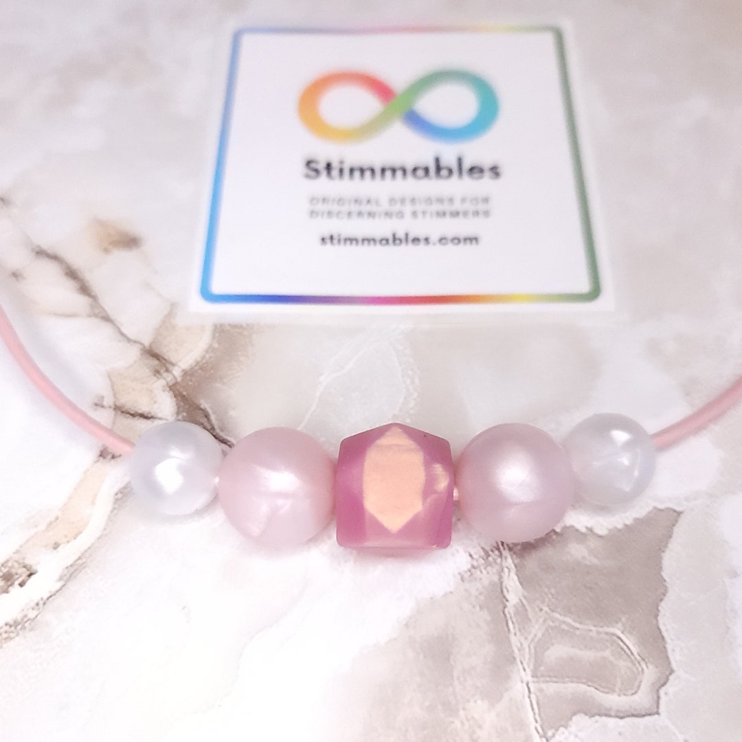 Handmade Sensory Necklace for Autism ADHD & Anxiety Pink Chewelry for ...