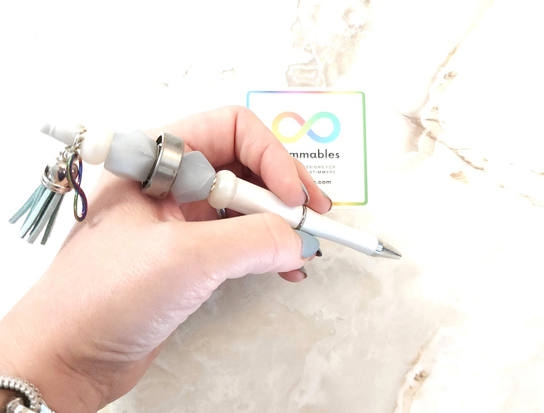 Handmade Fidget Spinner Pen for Autism, ADHD, & Anxiety | Beaded ...