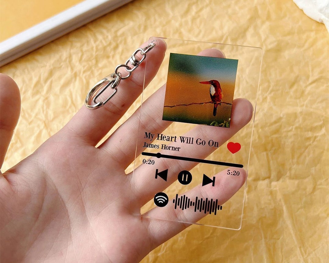 Custom Song Keychain, Plaque Personalized Music Keychain Custom Your ...