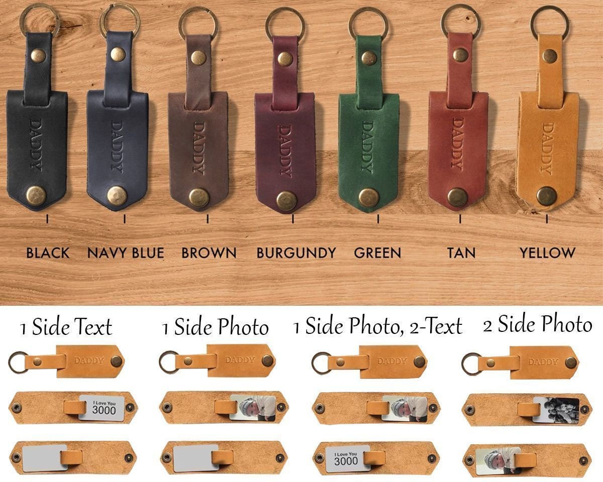 Engraved Key Holder With Your Photo, Personalized Photo Keychain ...