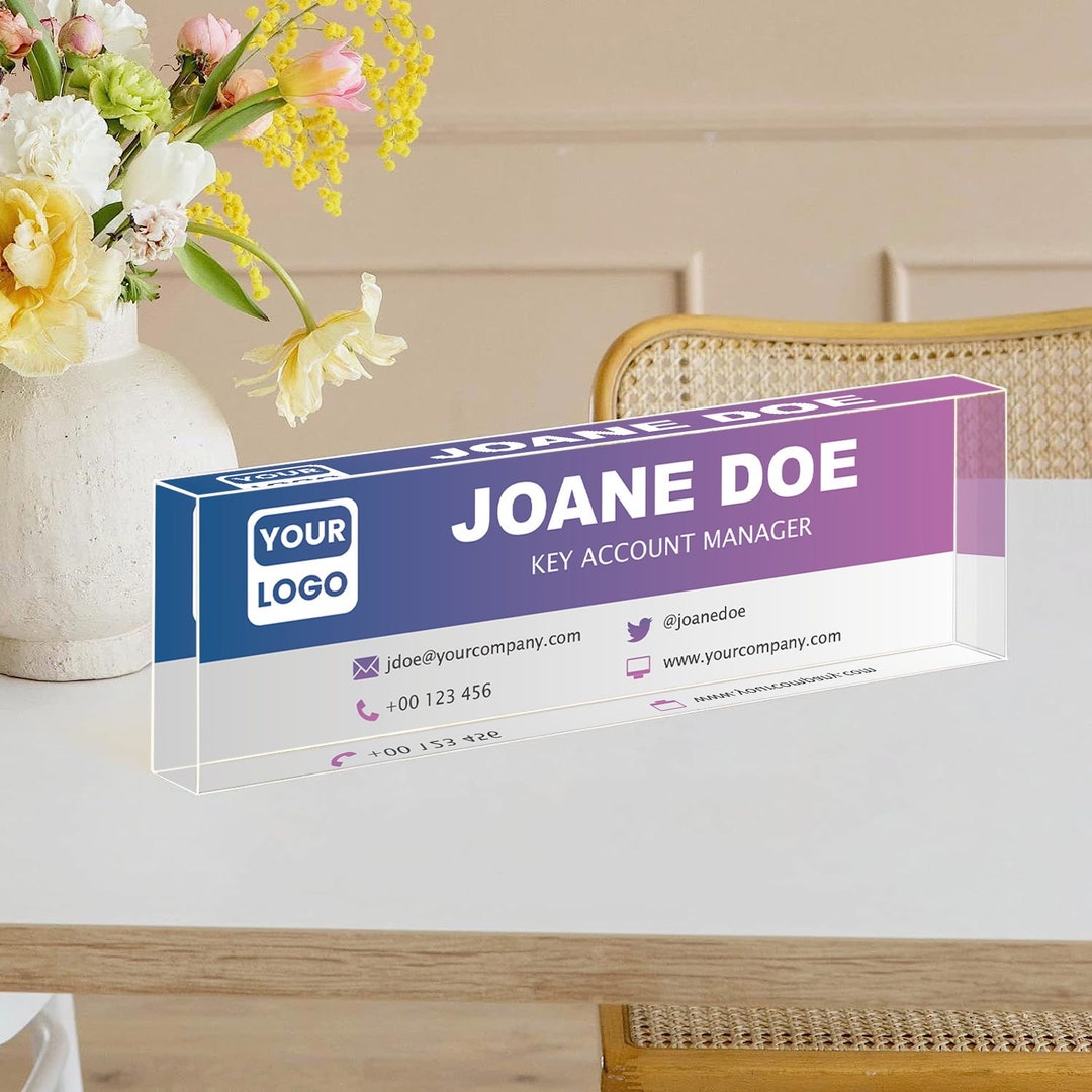 Office Desk Name Plate Personalized Custom Name Plates for - Etsy