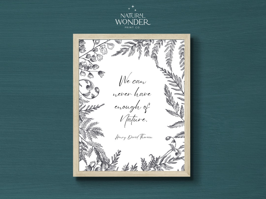 Nature Quote Printables | Henry David Thoreau | 2 for 1 Prints - Etsy