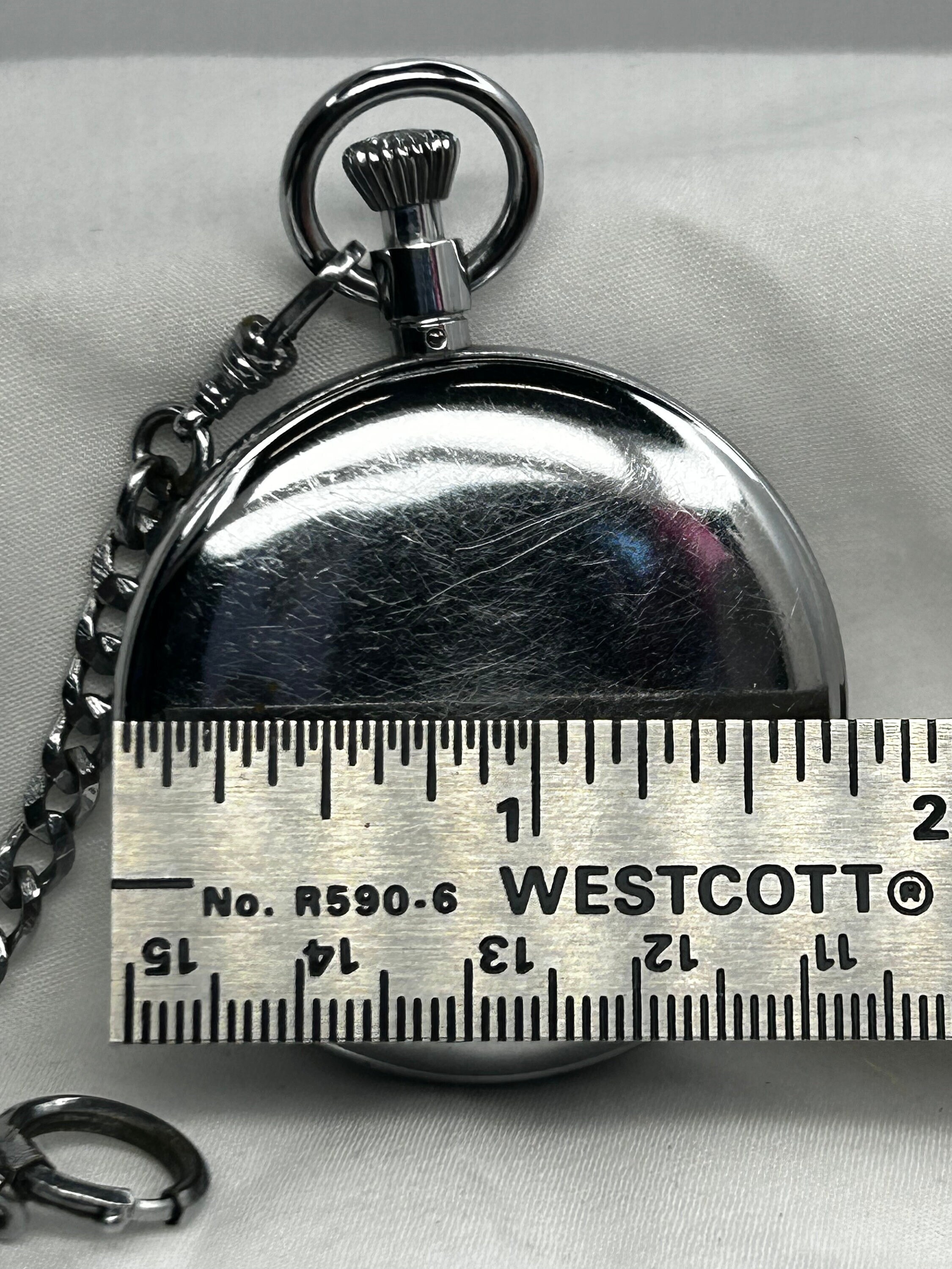 Vintage Seiko Stopwatch Pocket Watch Mechanical Open Face Made in Japan ...