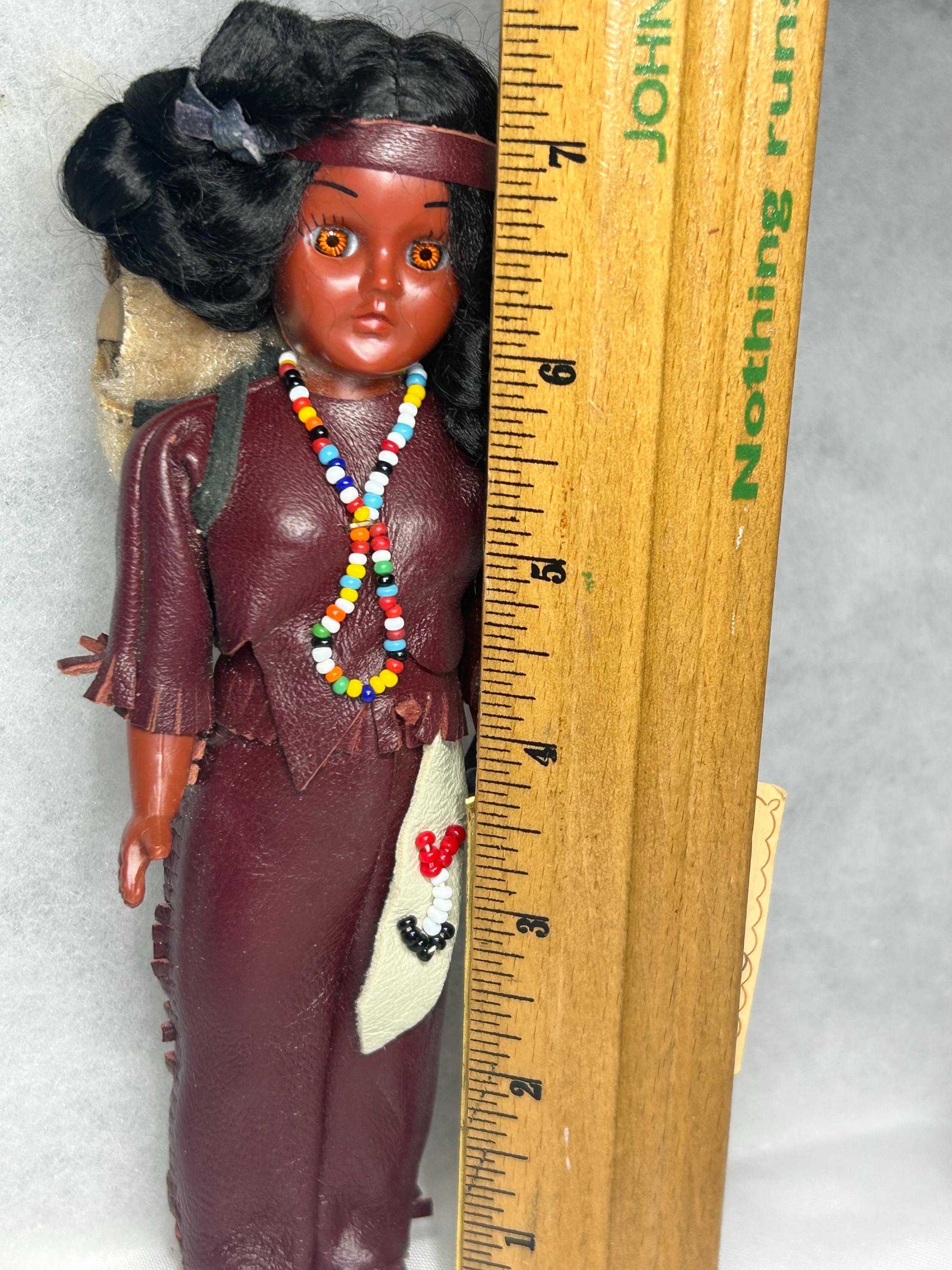 Carlson Dolls Native American Hard Plastic Doll With Original Tag #B ...