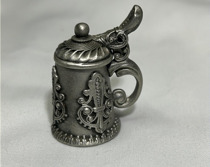 Nicholas Gish Pewter Beer Stein Thimble Great Shape - Etsy