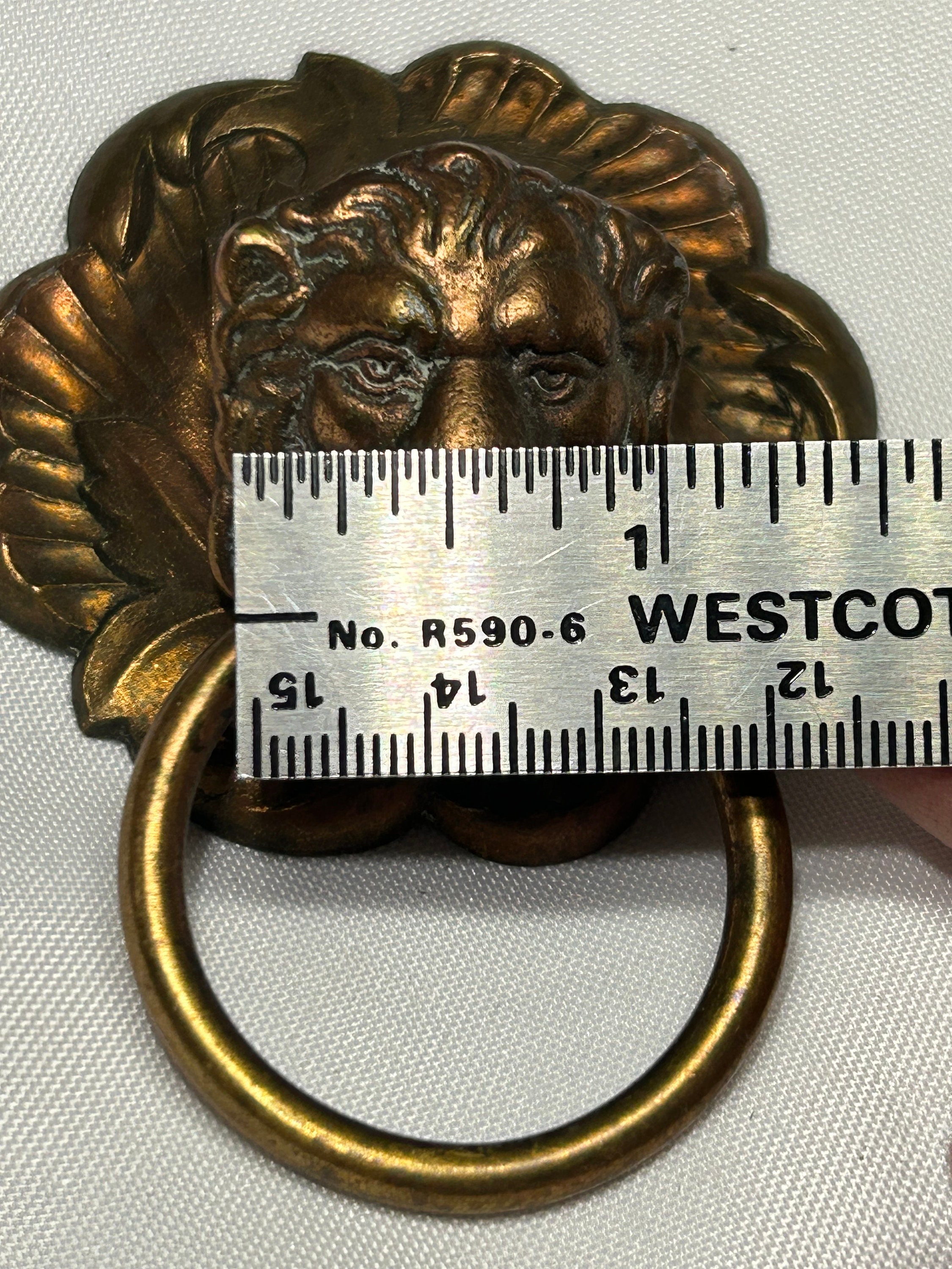 6 Vintage Allison Lion Knocker Drawer Pulls,back Plate and Screws MCM ...