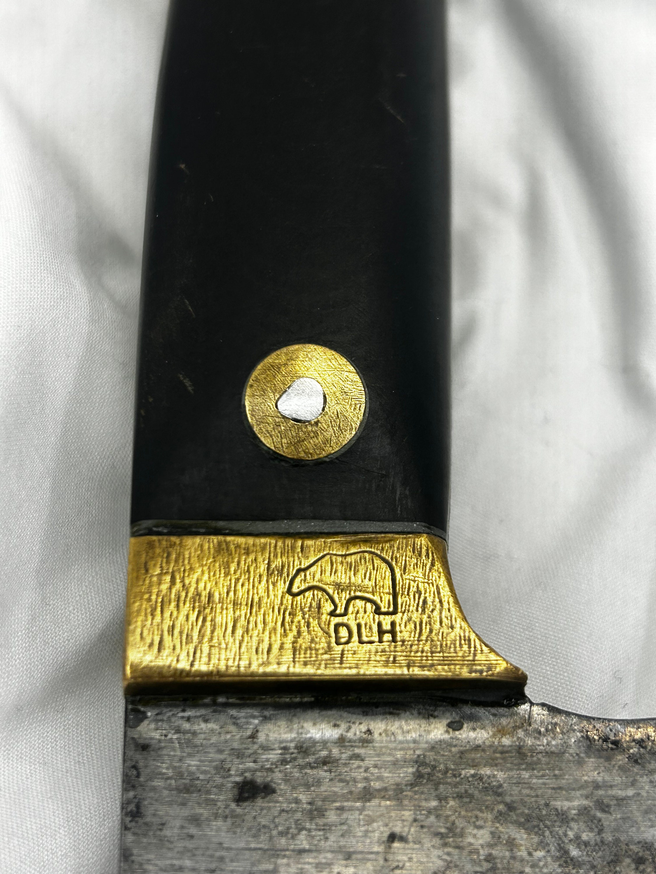 Vintage Heavy Meat Cleaver Brass Riveted - Etsy