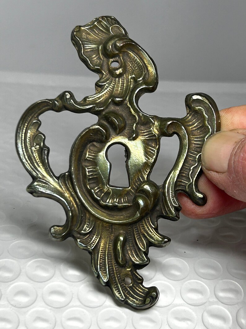 Antique Keeler Brass Skeleton Keyhole Cover Plates Set of 6 - Etsy