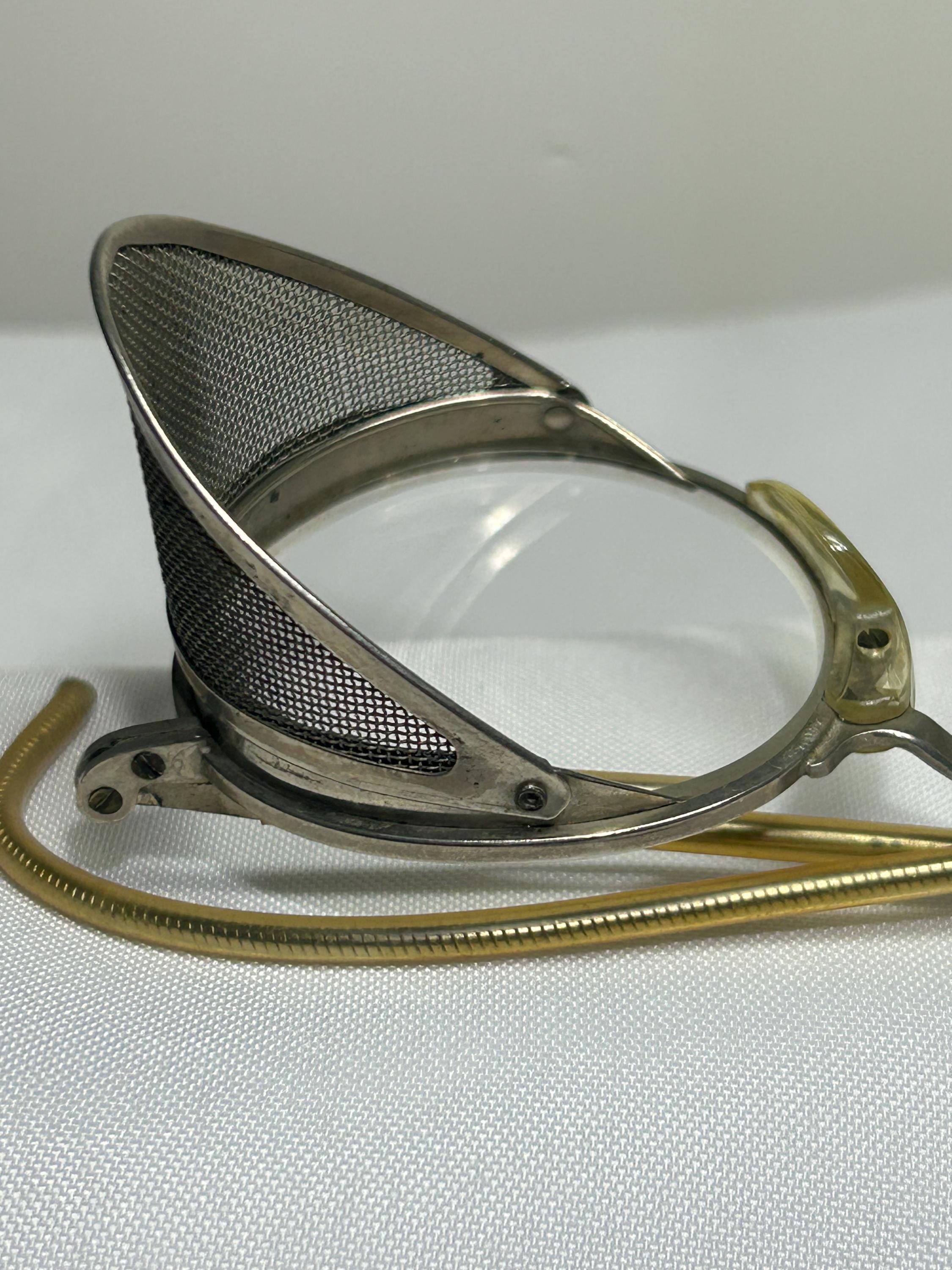 Vintage Cesco Safety Glasses Non Prescription Fold Out Mesh Side Shields Steampunk Motorcycle ...