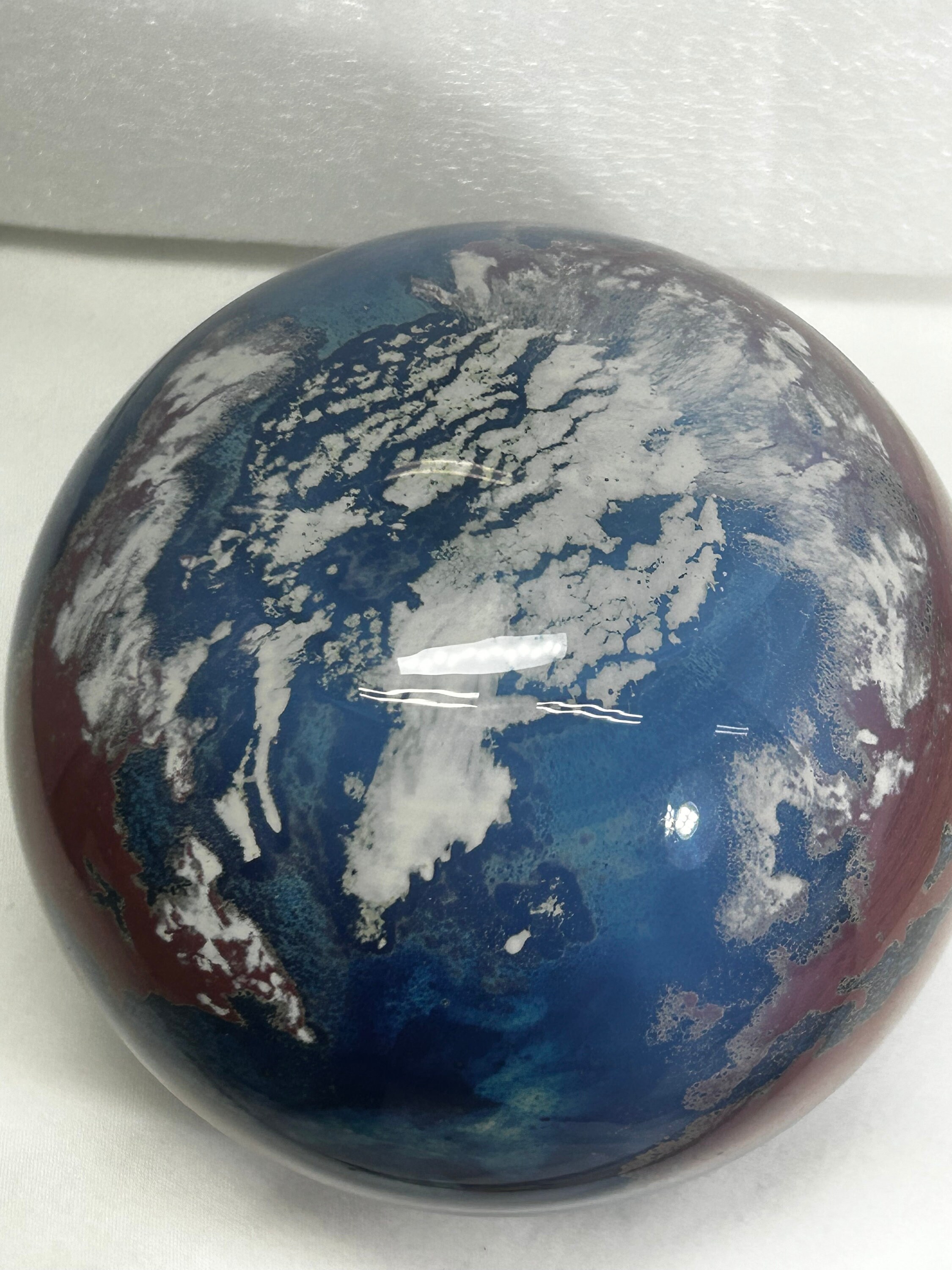 Lundberg Studio Hand Blown Glass Earth Globe Paperweight by James ...