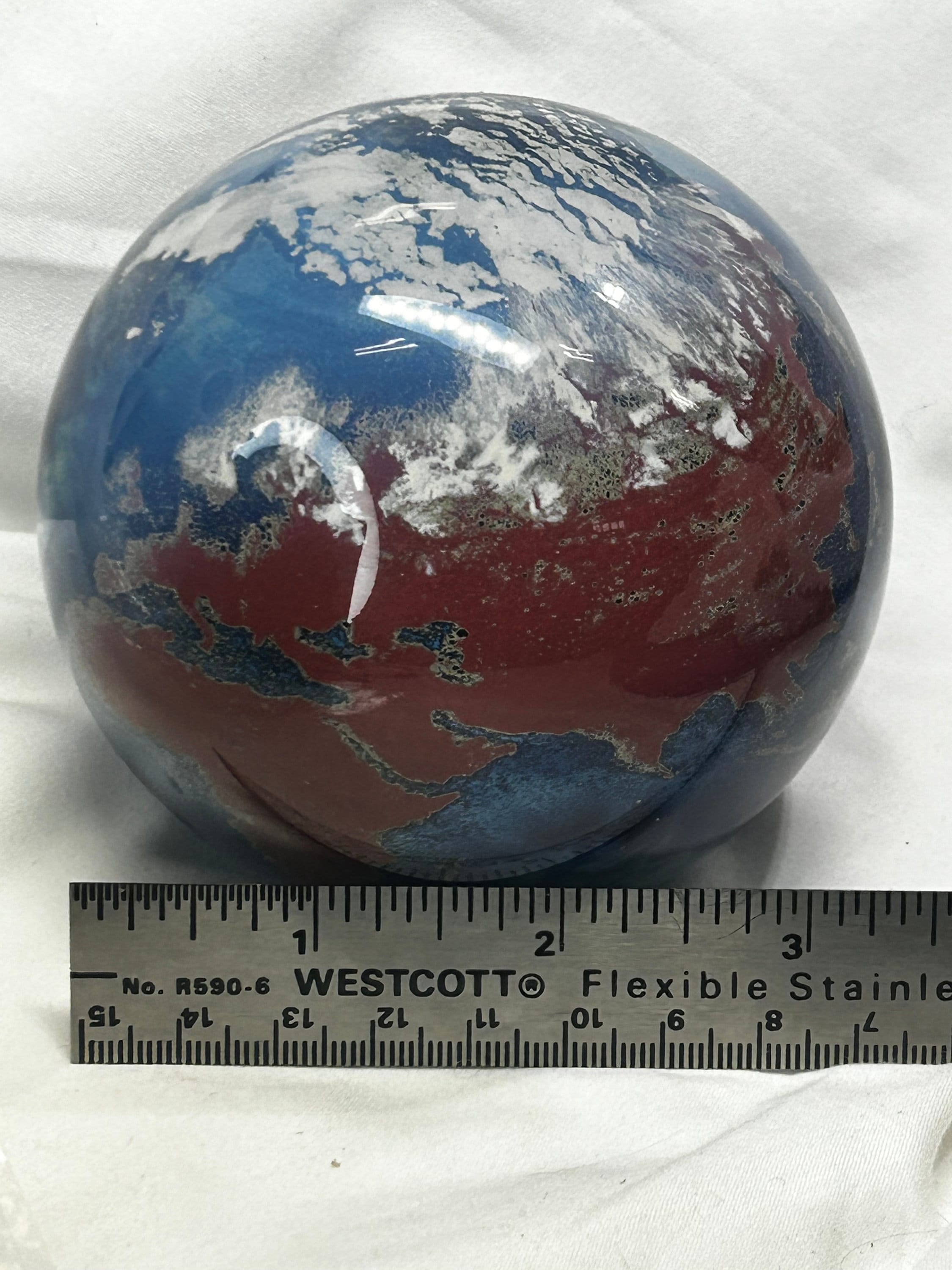 Lundberg Studio Hand Blown Glass Earth Globe Paperweight by James ...