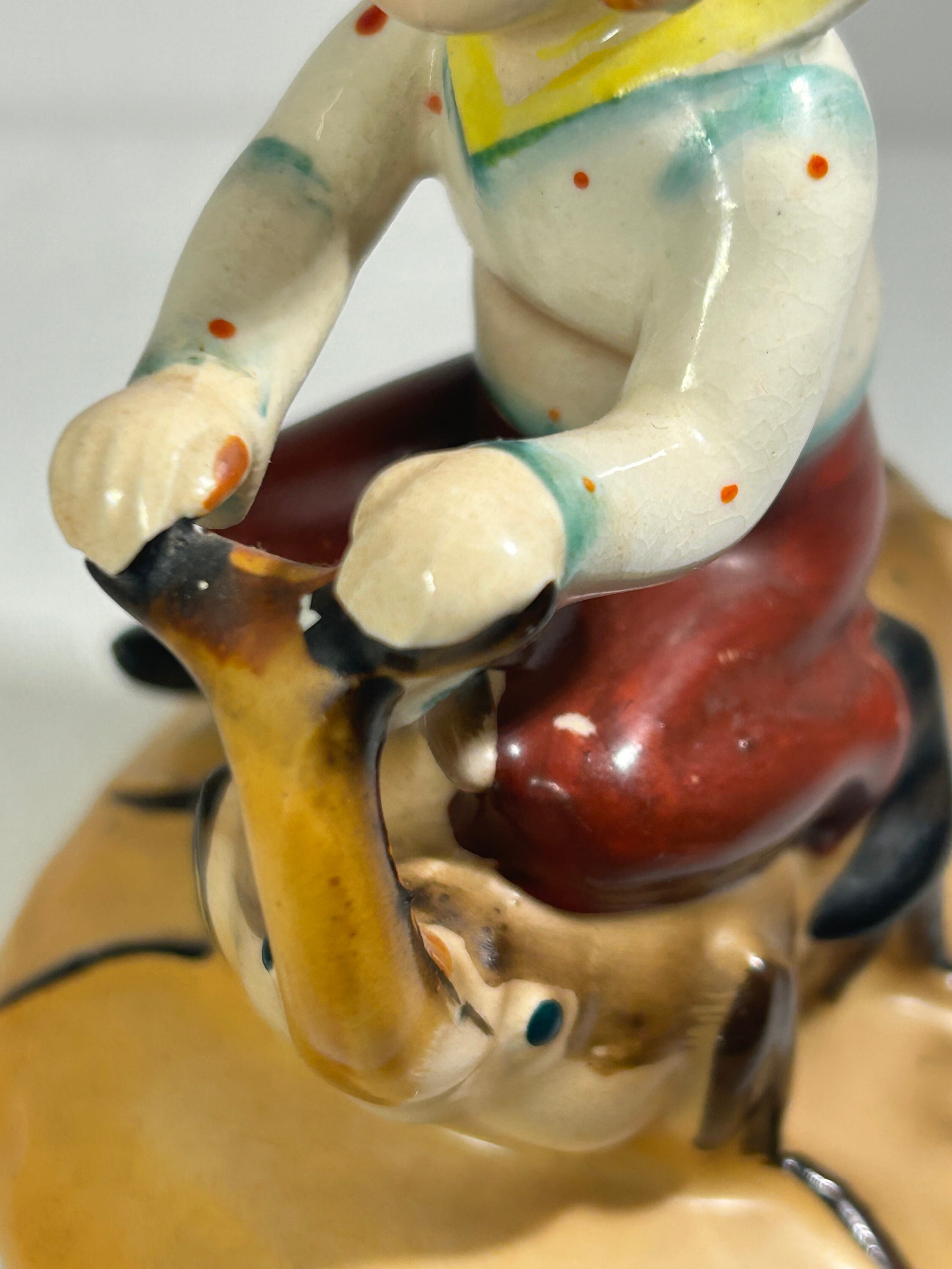 Occupied Japan Pixie Elf Riding Rhinoceros Beetle Figurine - Etsy