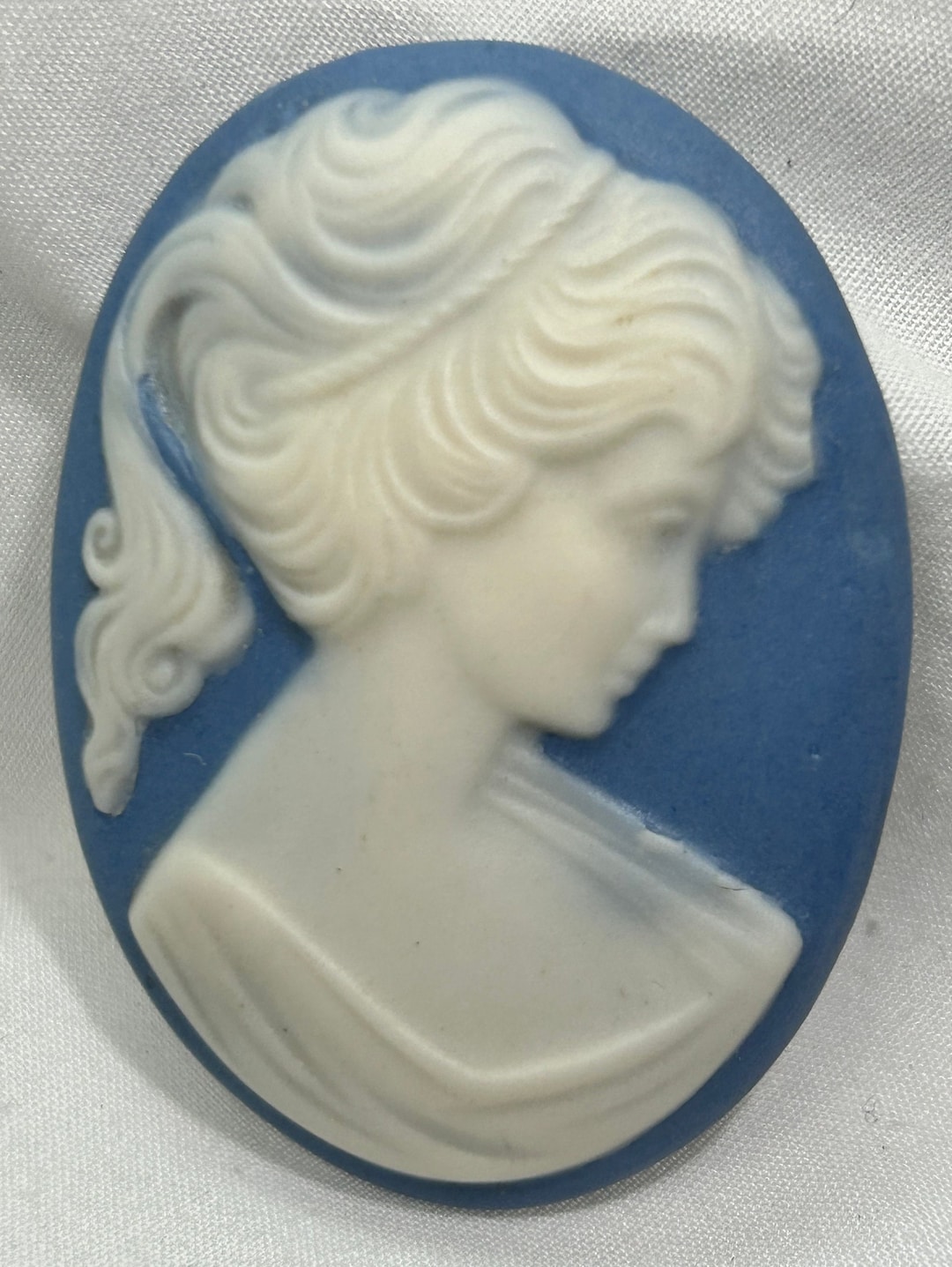 Vintage Jasperware Blue and White Cameo - Etsy
