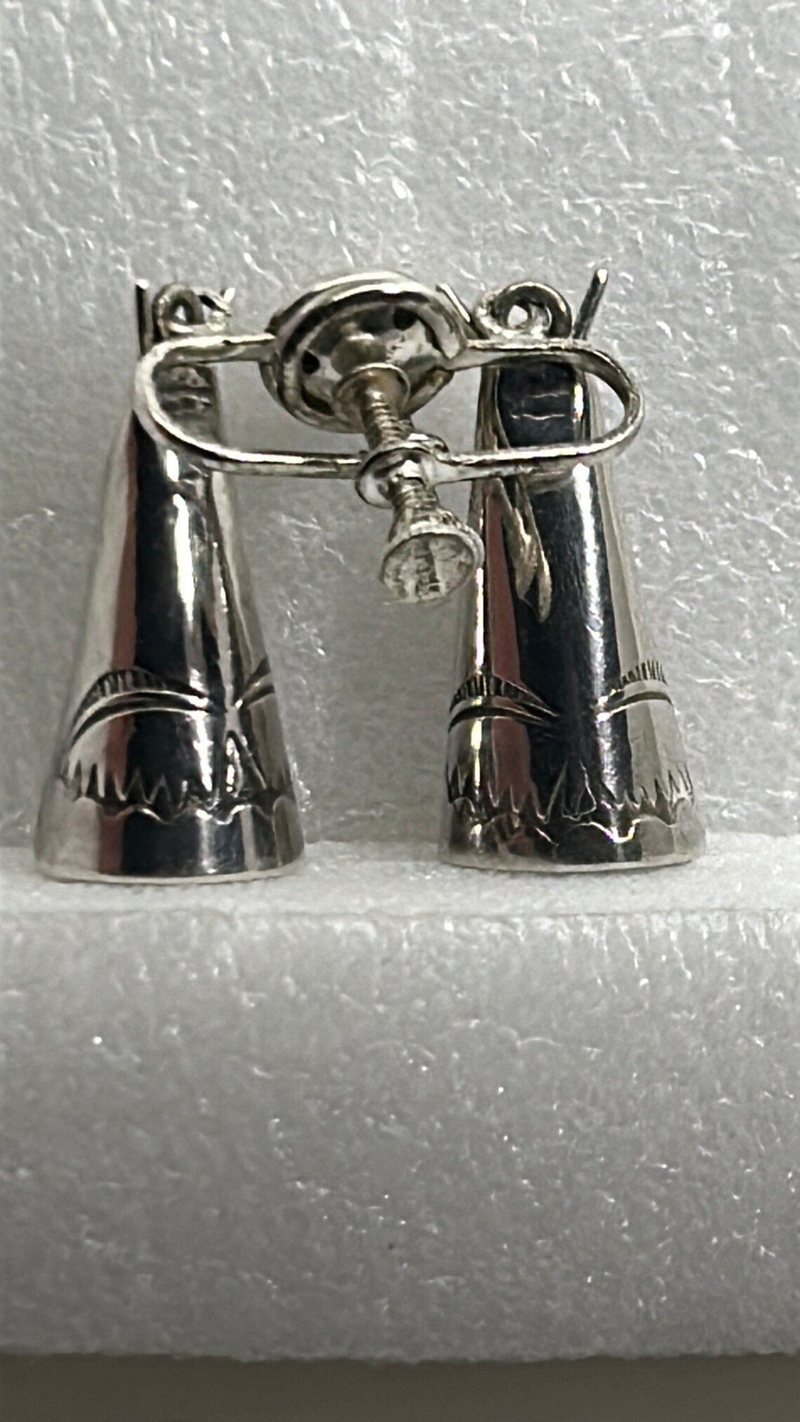 Vintage Sterling Silver Native American Design Teepee/tipi Clip on ...