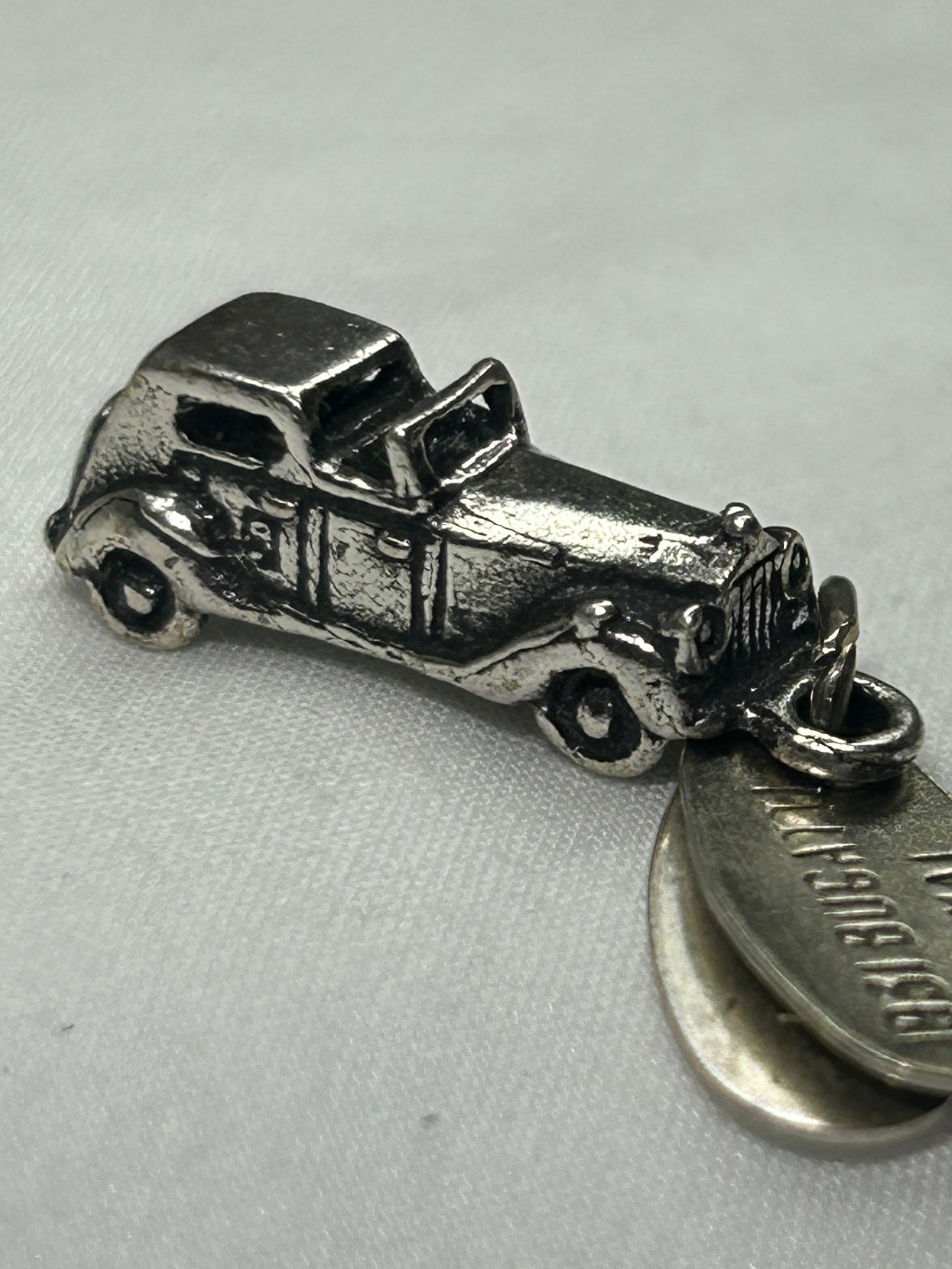 Vintage Sterling Silver Miniature Bugatti Car Charm With a .925 Idaho ...