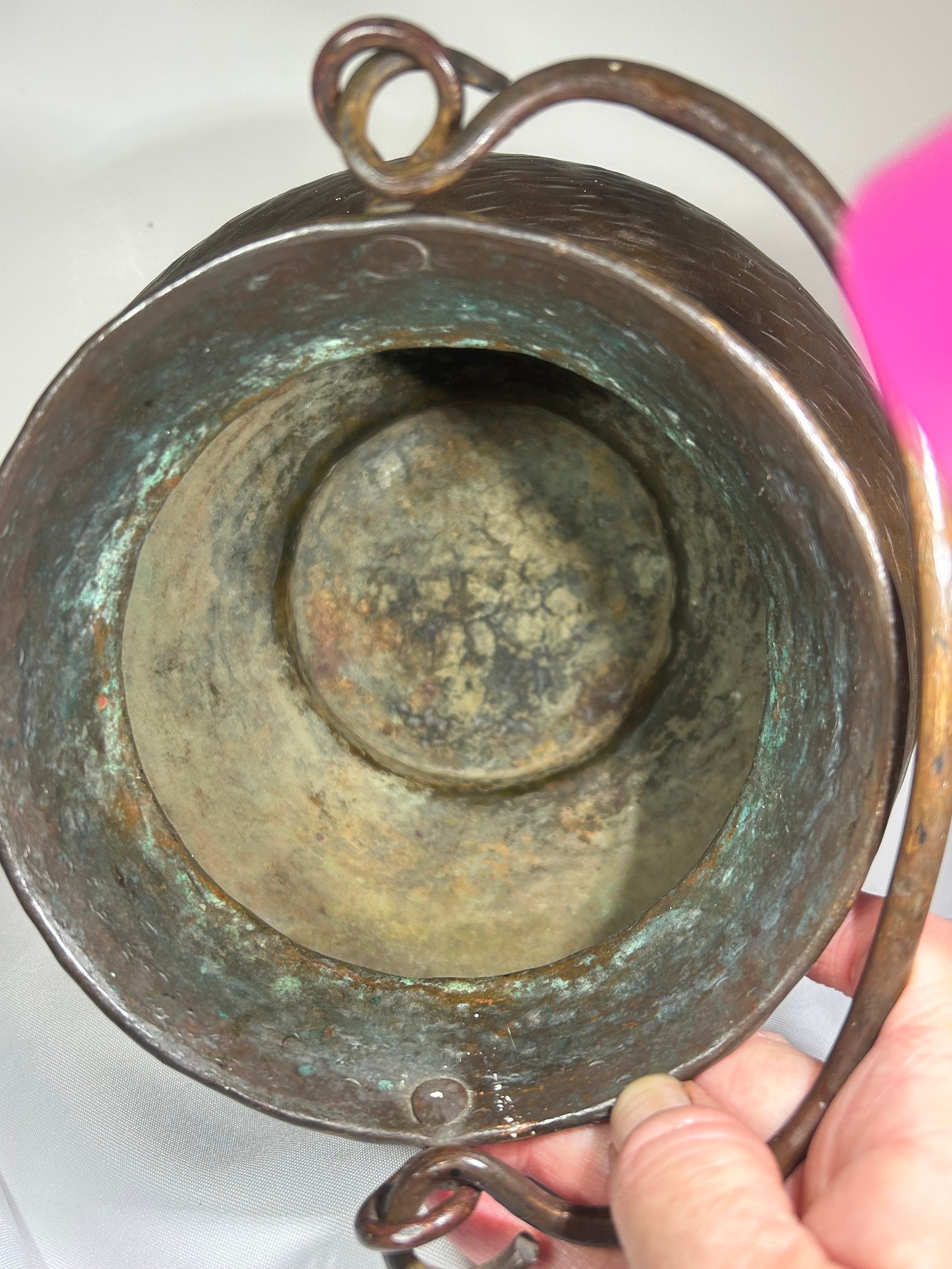 Rare Antique Copper Cooking Pot Cauldron Bail Handle Unique Design - Etsy