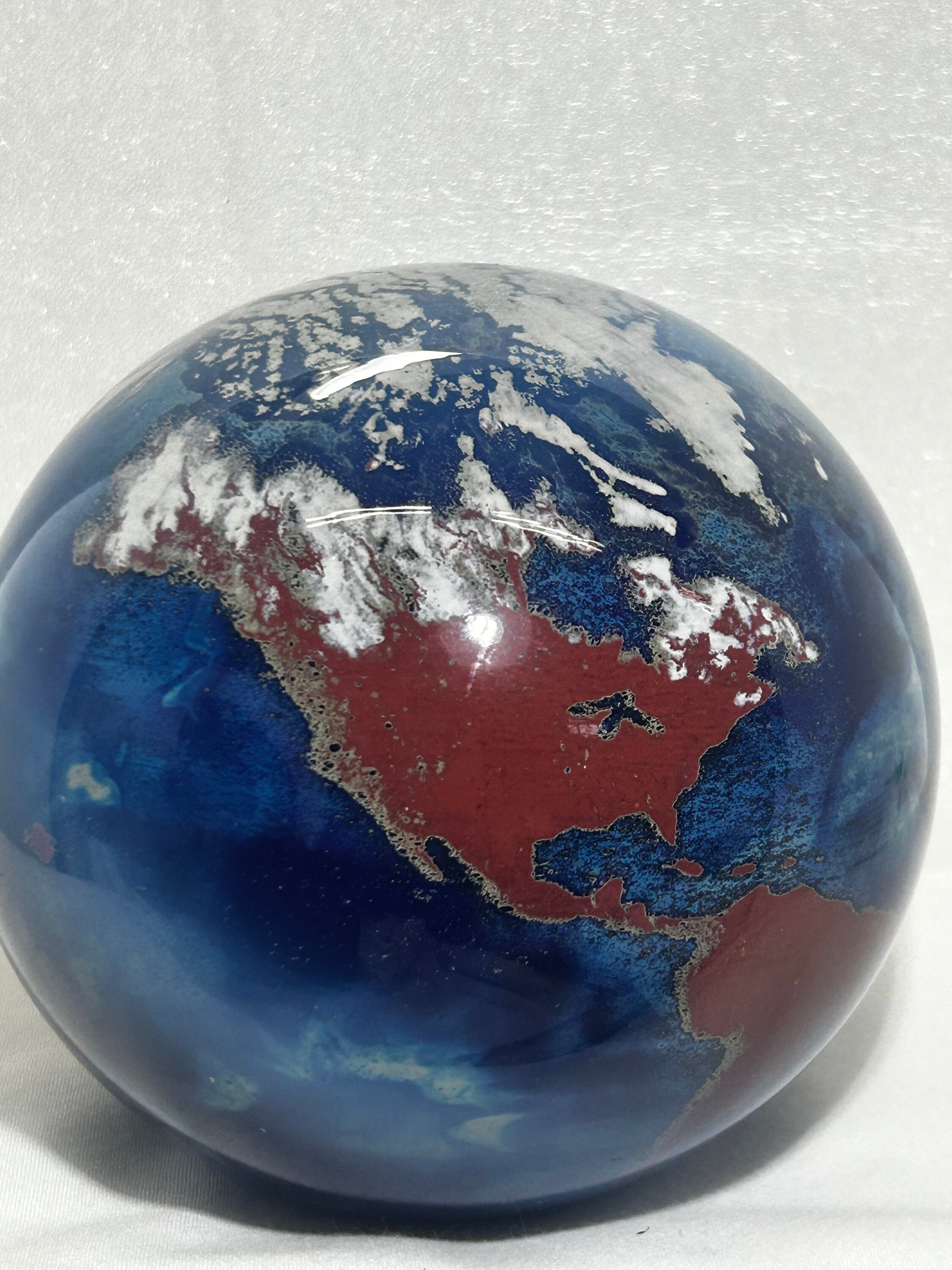 Lundberg Studio Hand Blown Glass Earth Globe Paperweight by James ...