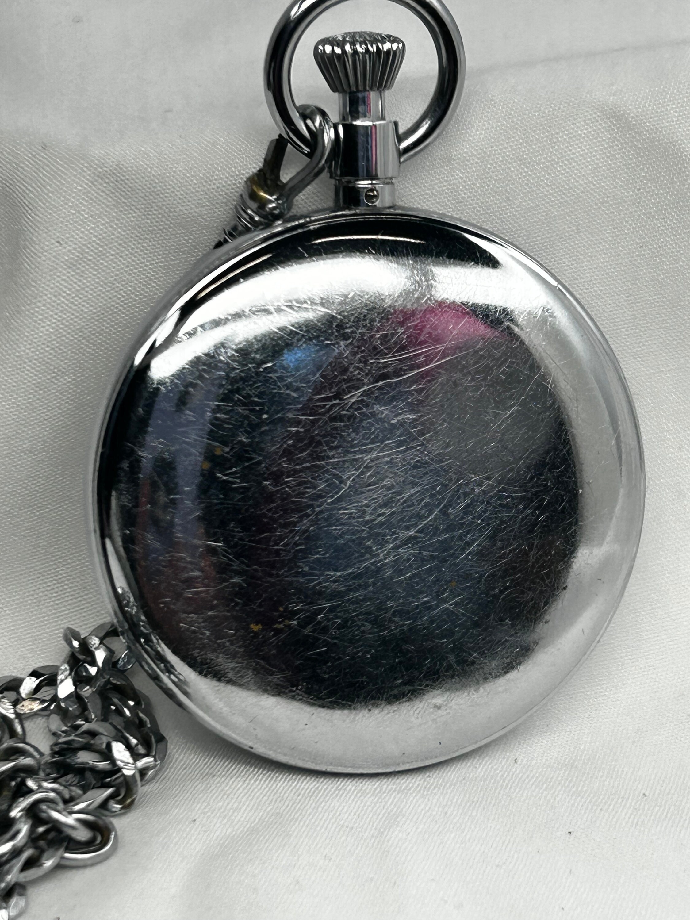 Vintage Seiko Stopwatch Pocket Watch Mechanical Open Face Made in Japan ...