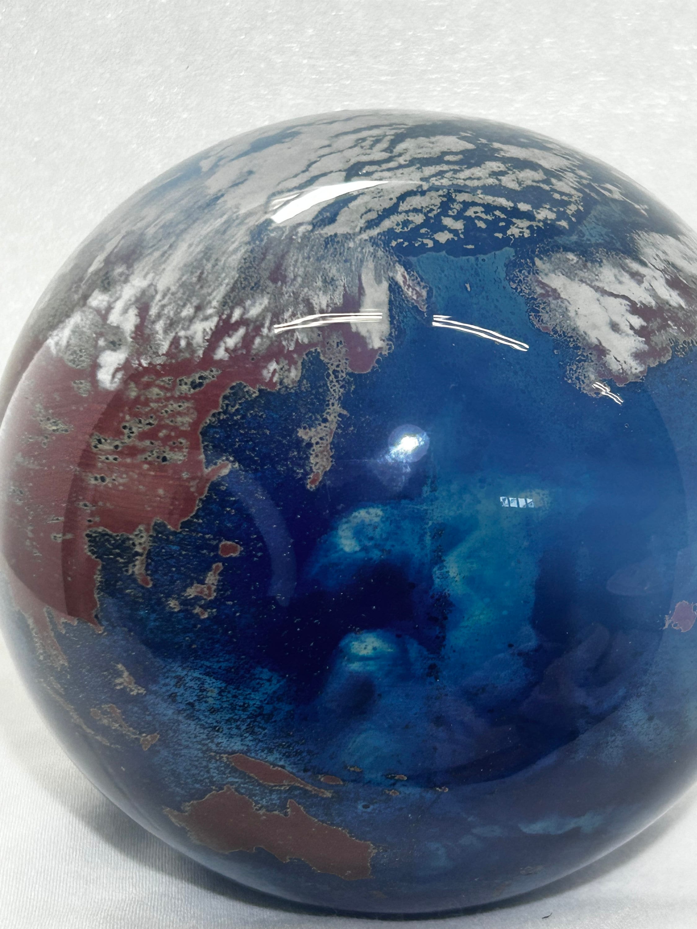 Lundberg Studio Hand Blown Glass Earth Globe Paperweight by James ...