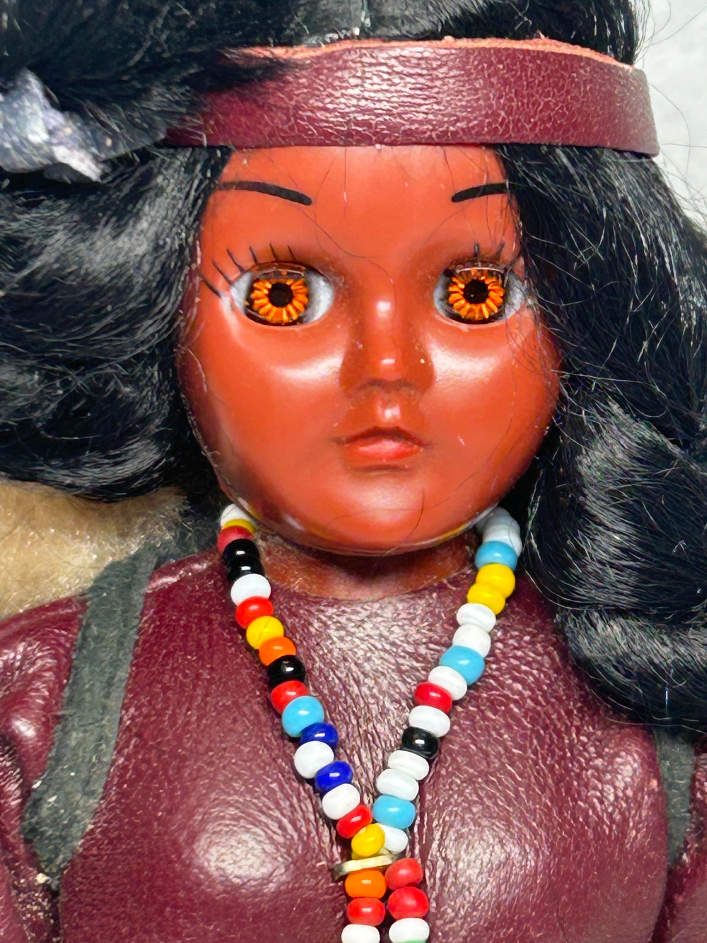 Carlson Dolls Native American Hard Plastic Doll With Original Tag #B ...
