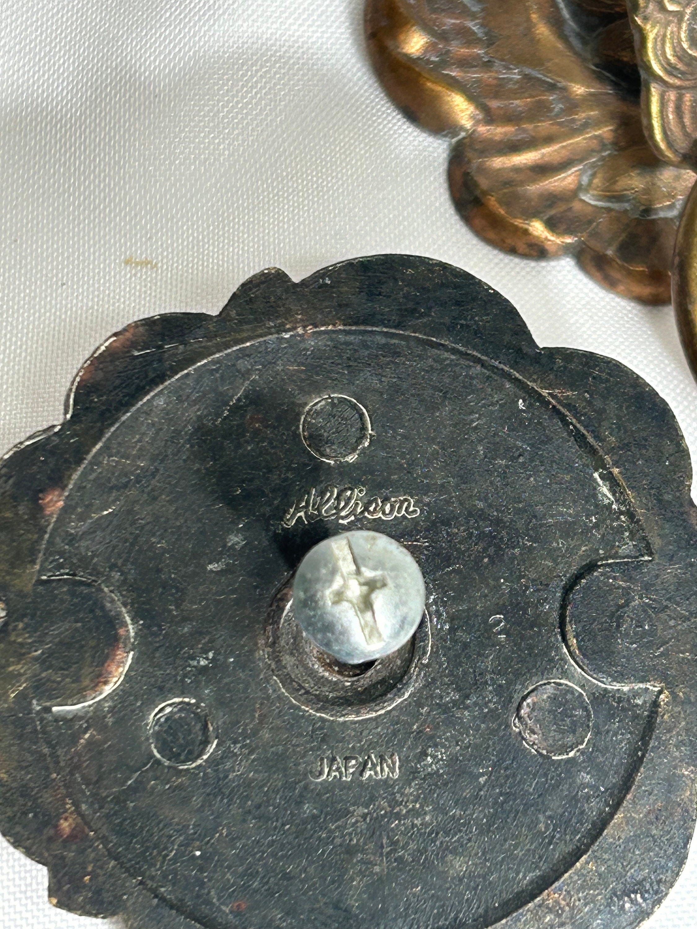 6 Vintage Allison Lion Knocker Drawer Pulls,back Plate and Screws MCM ...