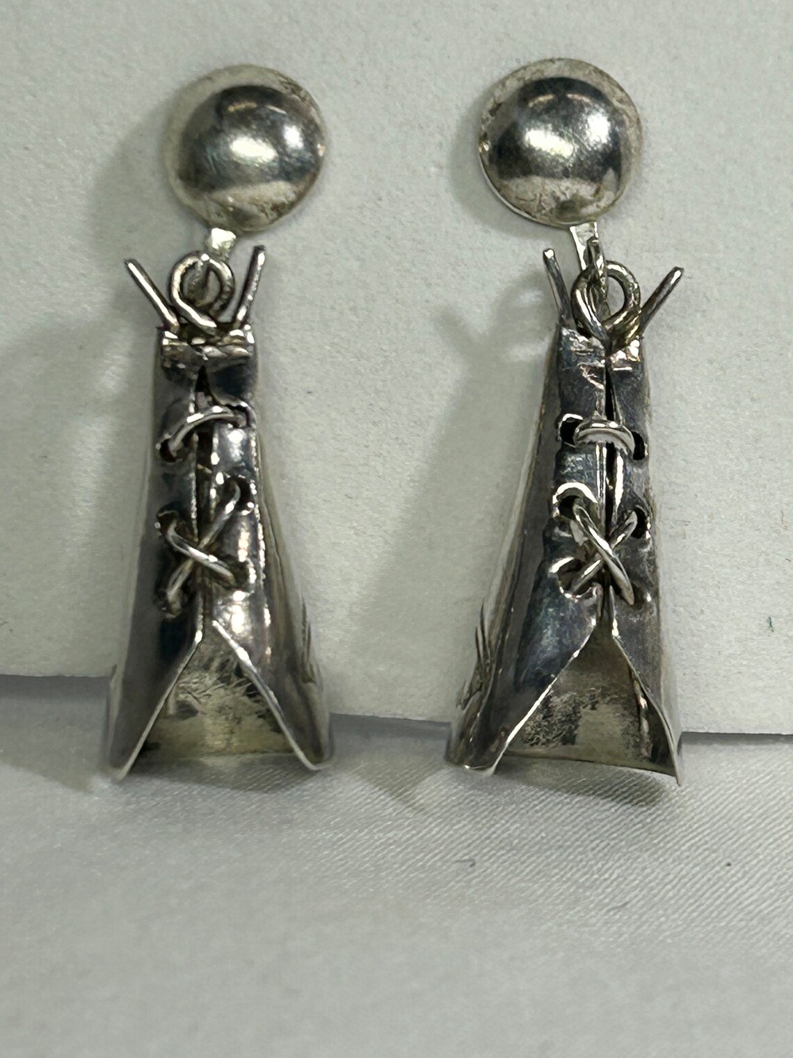 Vintage Sterling Silver Native American Design Teepee/tipi Clip on ...