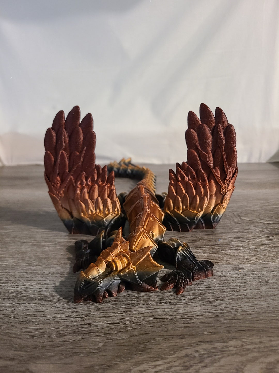 Articulating Winged Steampunk Dragon 3D Printed Fidget Toy - Etsy