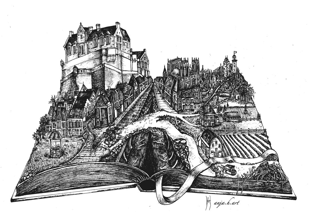 Fantasy Storybook Drawing Art Print - Etsy