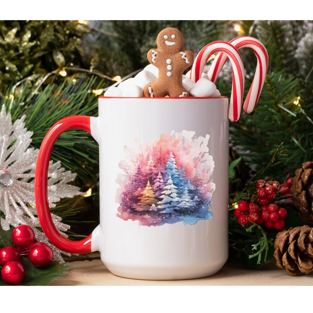 Celestial Christmas Tree Coffee Mug, Happy Holidays Mug, Christmas Tree ...