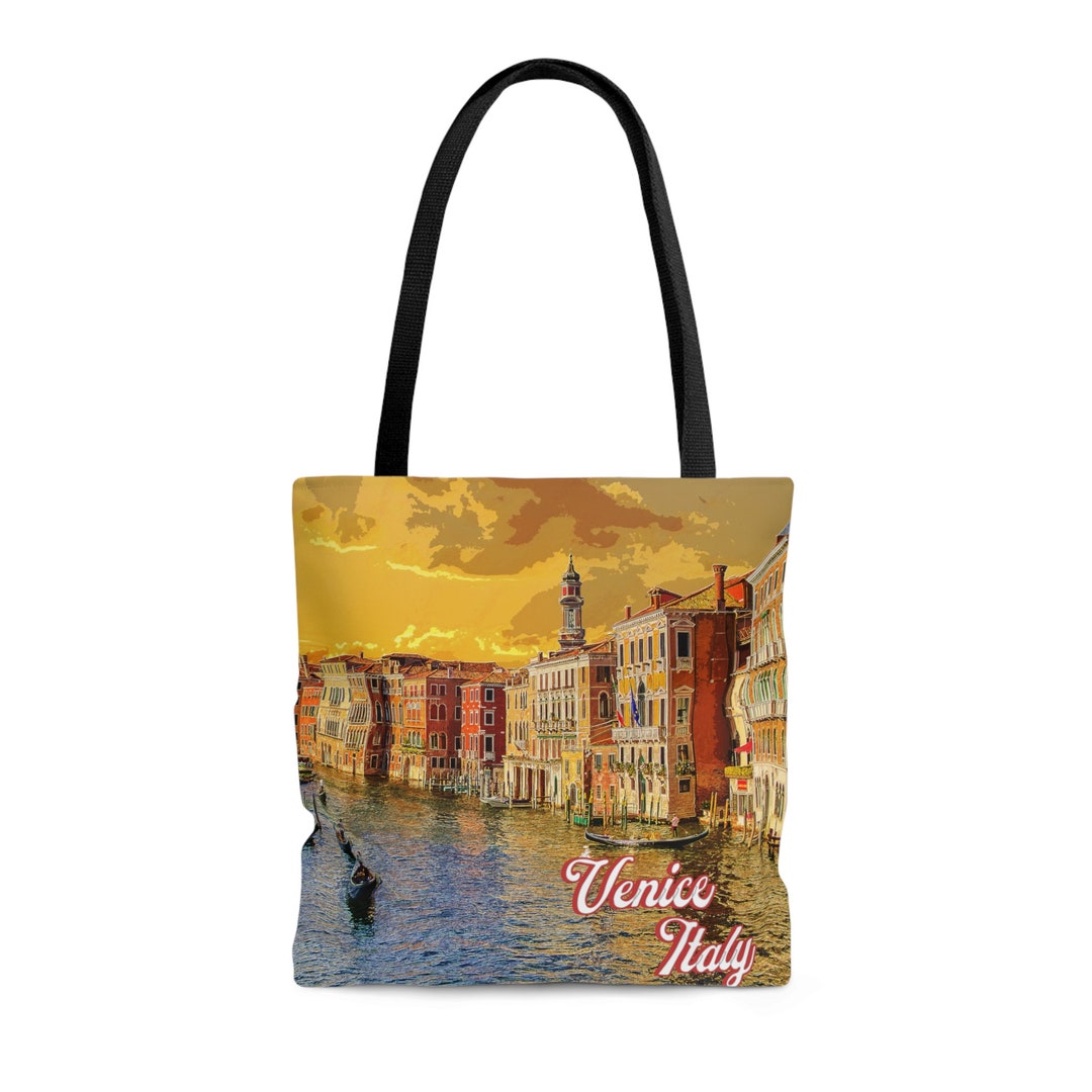 Italy Canvas Tote Bag, Venice Italy Vacation Tote Bag, Tote Bag, Venice ...