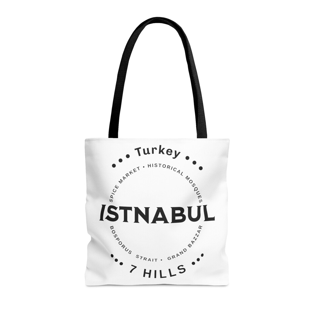 Istanbul Turkey Canvas Tote Bag, Istanbul Vacation Tote, I Love ...