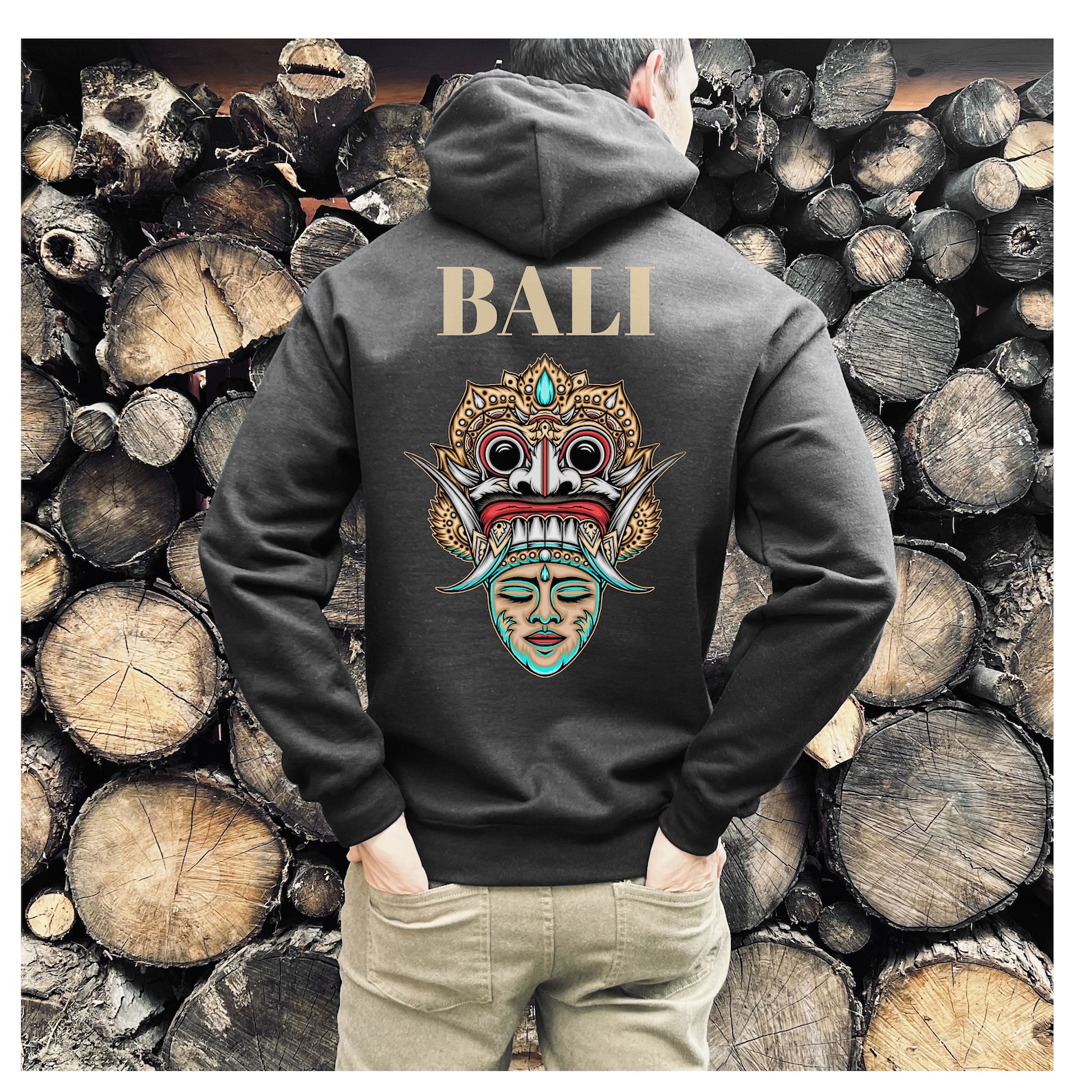 Balinese Mask Hoodie Sweat Shirt, Bali Vacation Sweater, I Love Bali ...