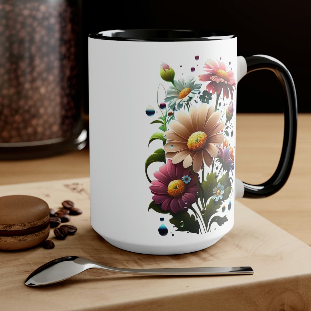 Graphic Wildflower Coffee Mug Wildflower Mug Flower Coffee - Etsy
