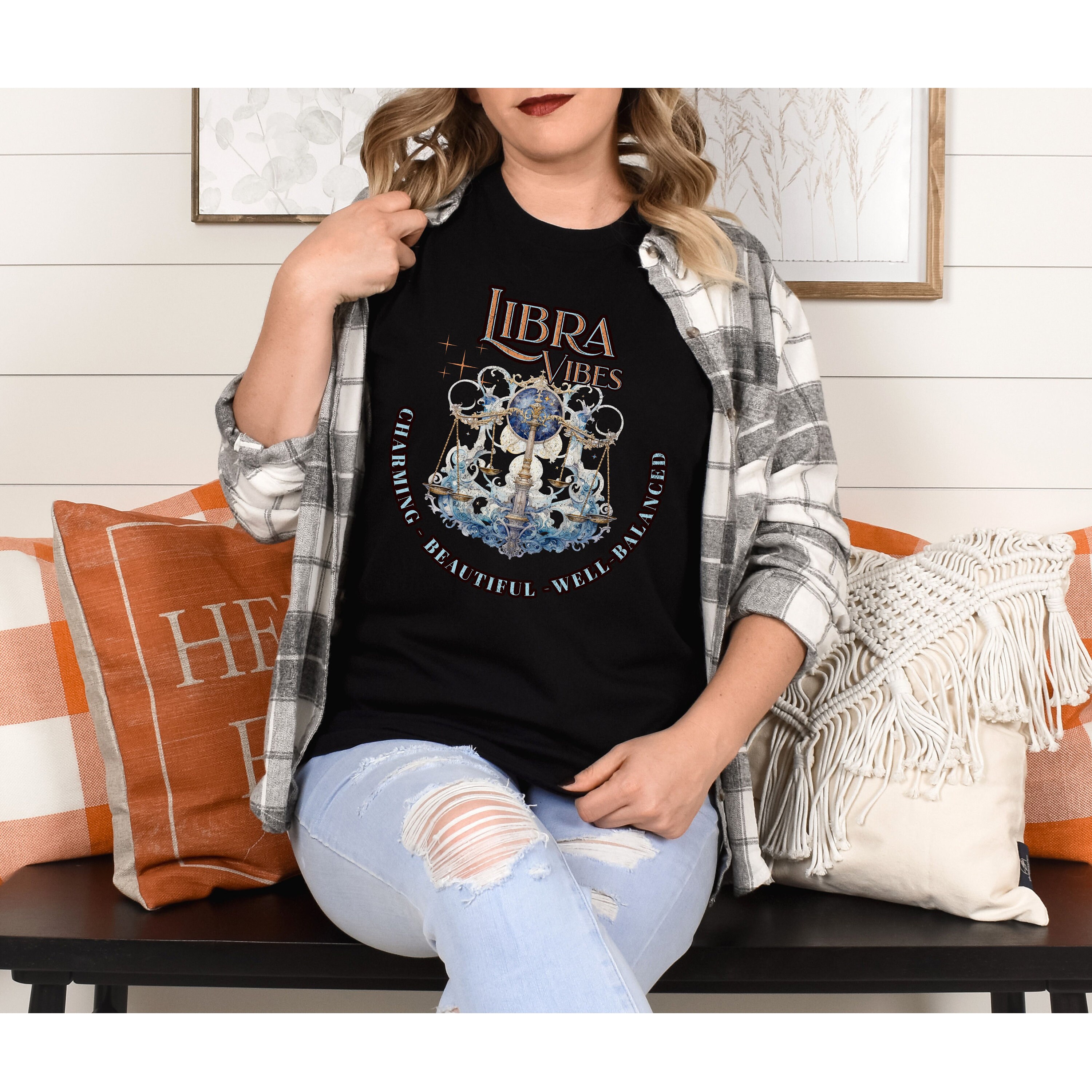Libra Vibes Celestial Astrology Sun T-shirt Libra T Shirt - Etsy