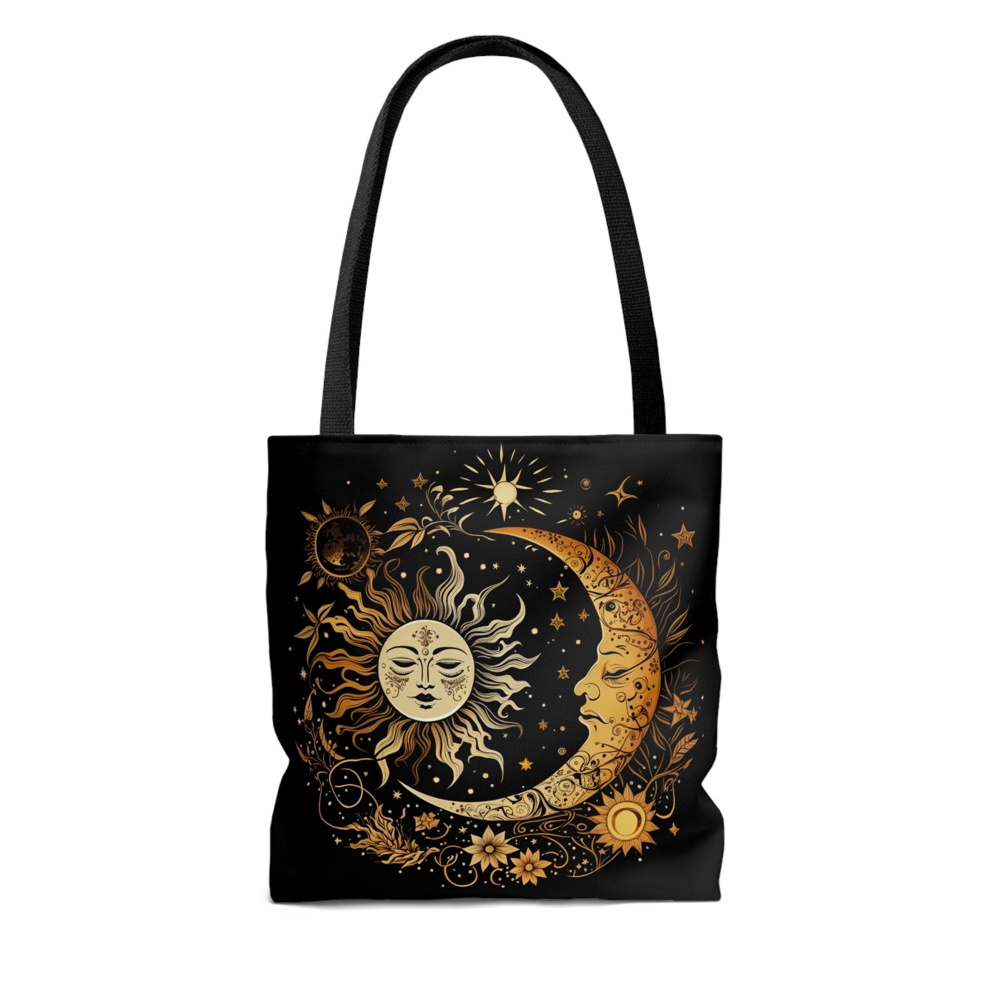 Celestial Sun & Stars Canvas Tote Bag, Boho Sun Tote, Gift for Her ...