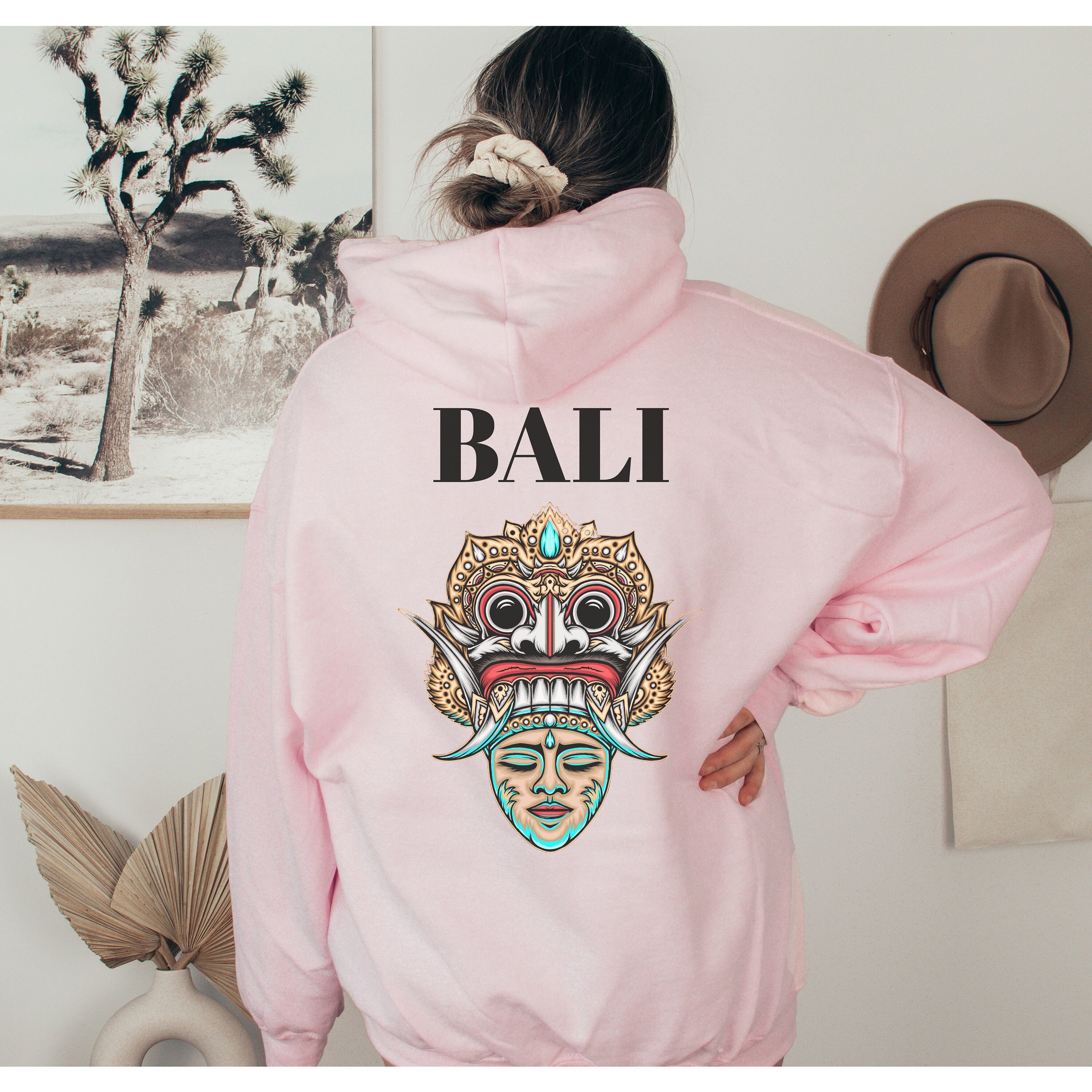 Balinese Mask Hoodie Sweat Shirt, Bali Vacation Sweater, I Love Bali ...
