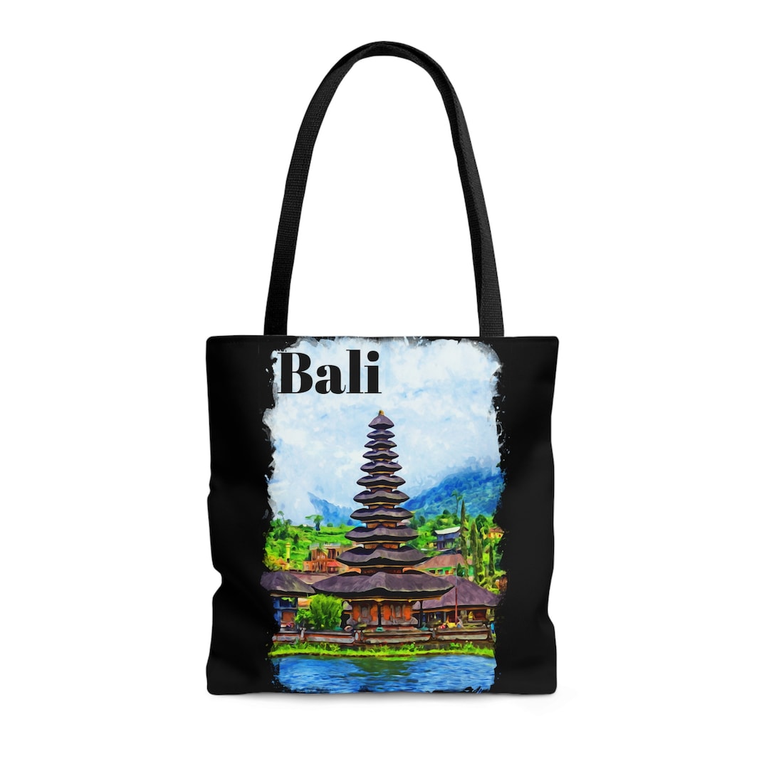Balinese Canvas Tote Bag, Bali Vacation Tote, I Love Bali Tote Bag ...