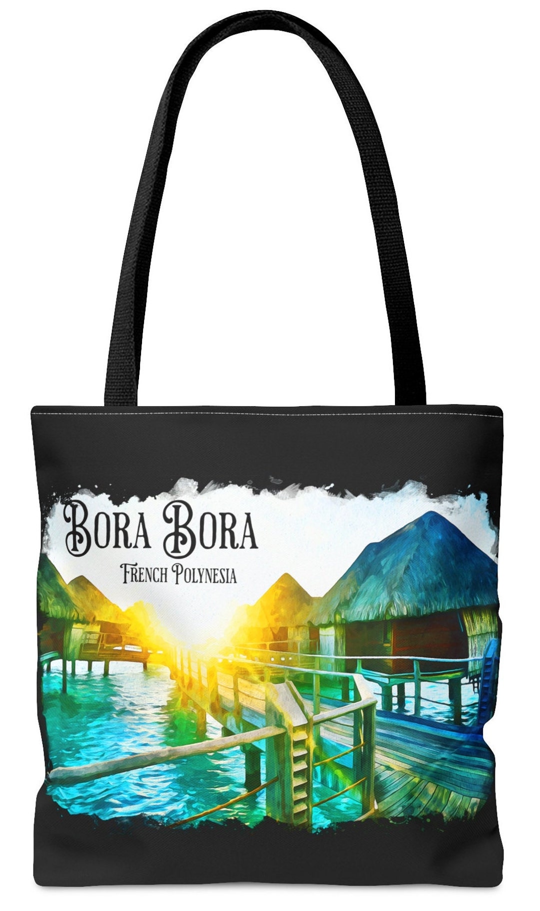 Bora Bora French Polynesia Vacation Canvas Tote Bag, Bora Bora Tote Bag ...
