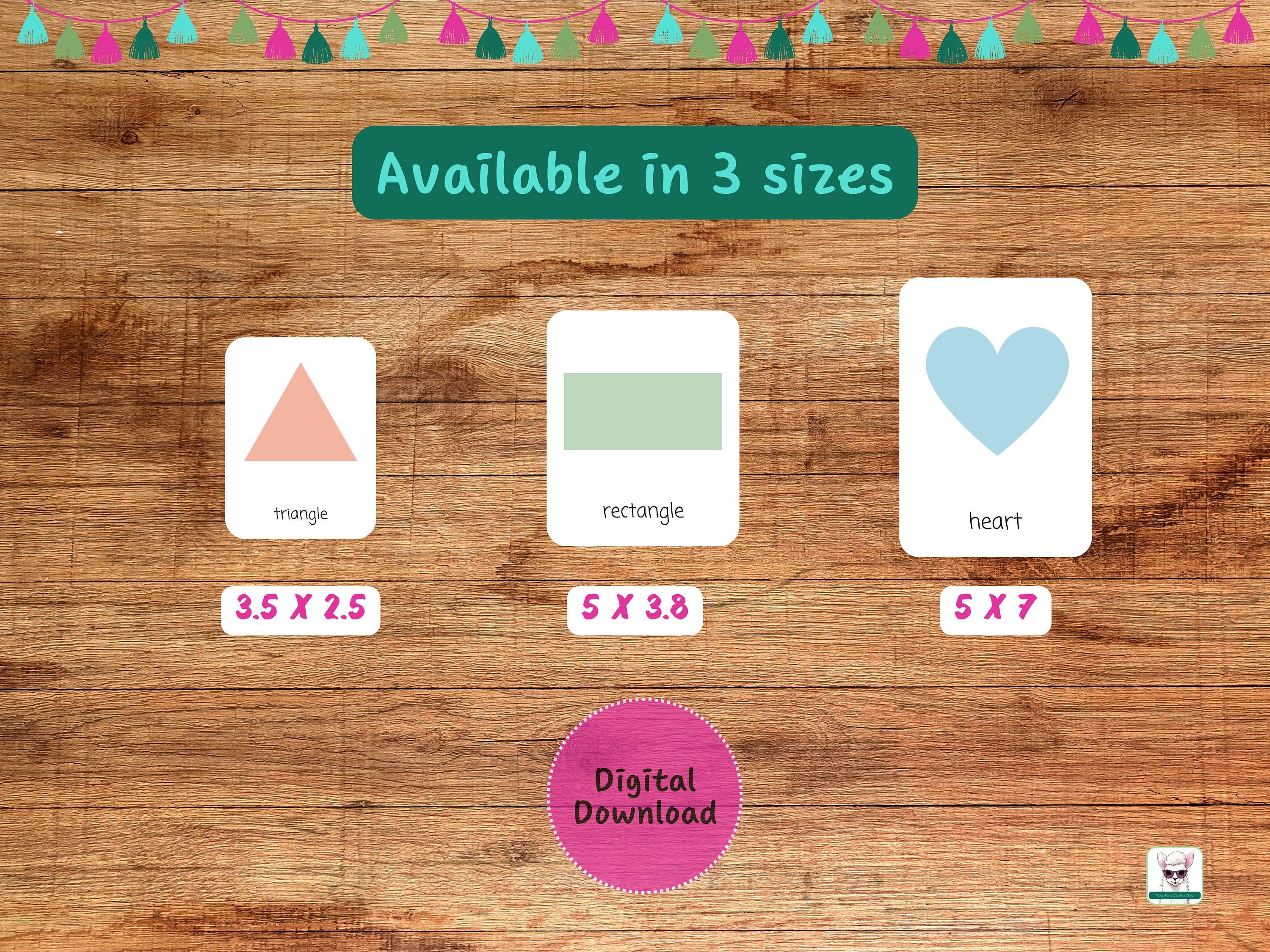 Shape Flashcards for Kids, Montessori Cards, Preschool Curriculum ...