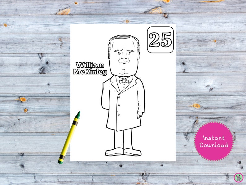 United States Presidents Coloring Pages Printable President - Etsy