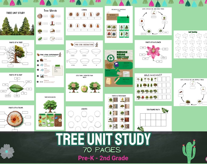 Tree Unit Study Nature Study Life Cycle of Tree Homeschool Printable ...