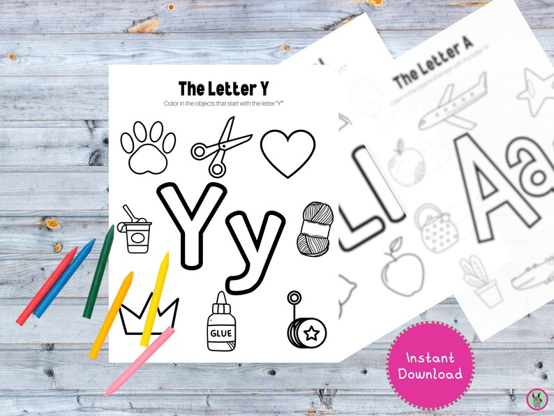 Beginning Letter Sounds Coloring Pages Alphabet Worksheet - Etsy