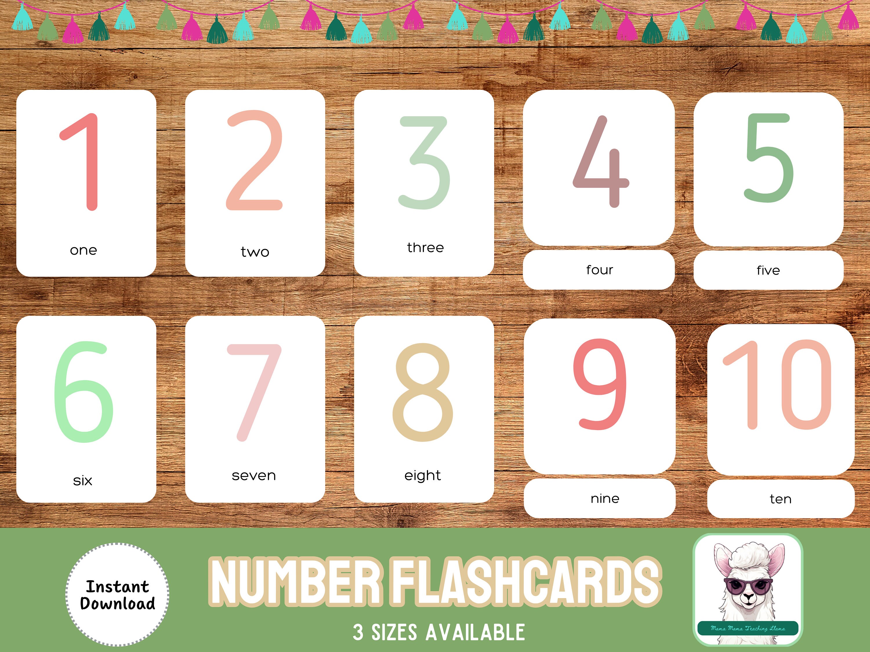 Number Printable Flashcards 1 100 for Kids, Number Activities, Digital ...