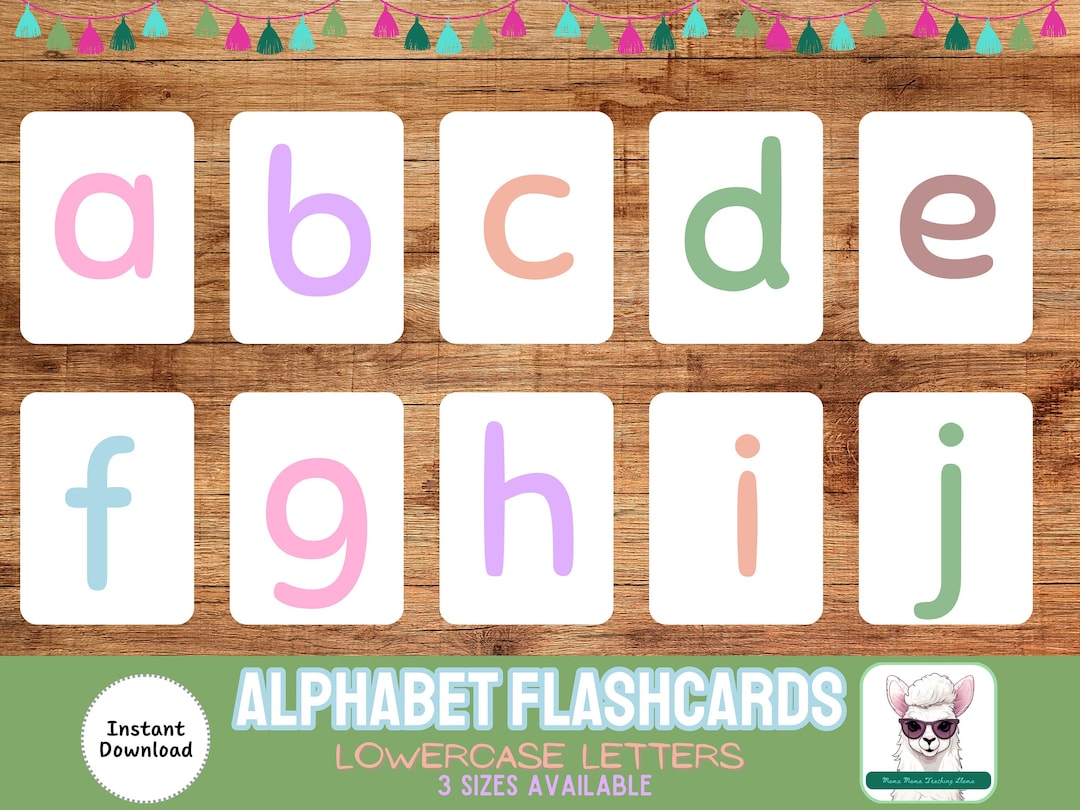 Lowercase Letters, Alphabet Printable Flashcards for Kids, Alphabet ...