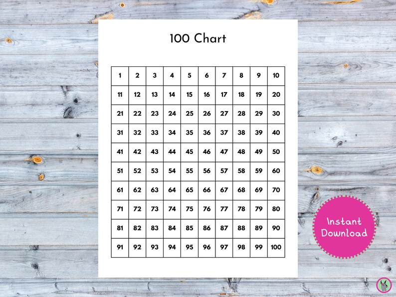 Number Charts for Kids, Number Sense Learning Activity, Homeschool ...