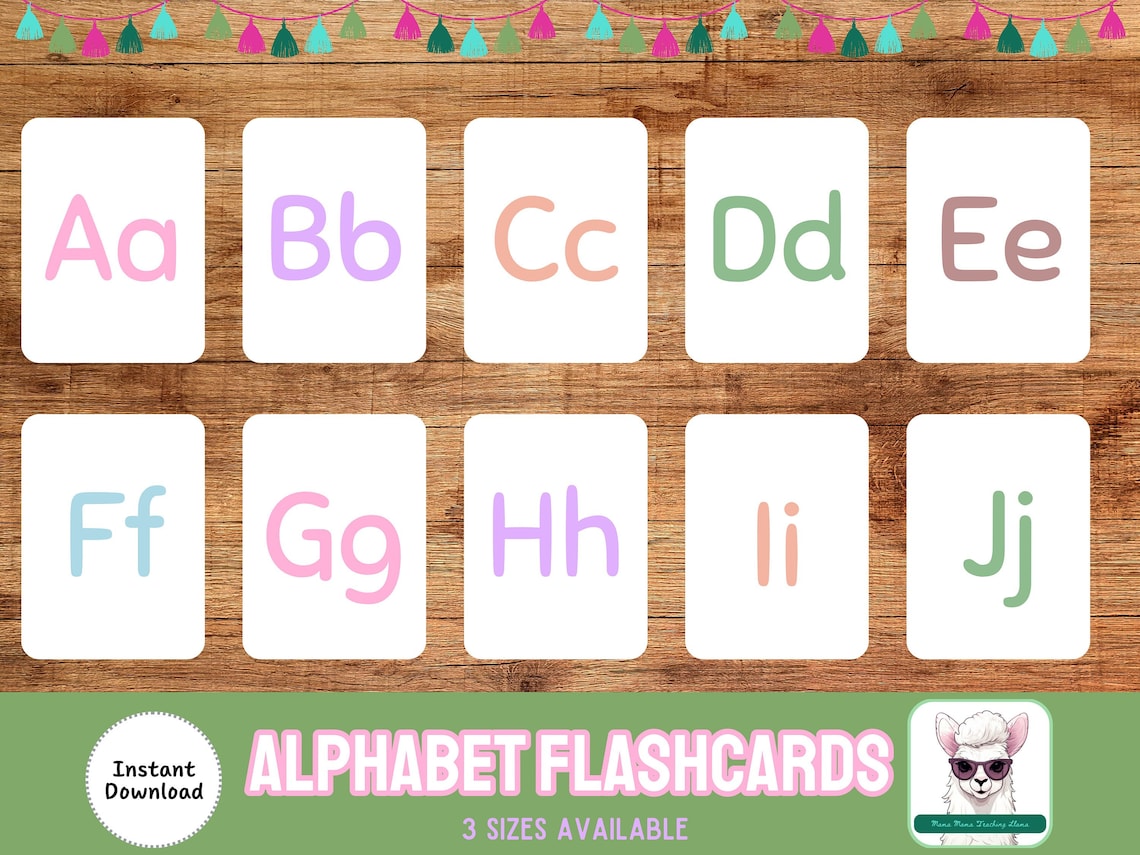 Alphabet Printable Flashcards for Kids, Alphabet Activities, Digital ...