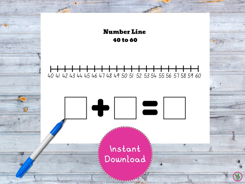 Number Lines Math Worksheets, Number Sense Learning Activity ...